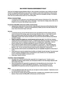 IMA Patient Financial Responsibility Policy - Integrated Medicine Alliance